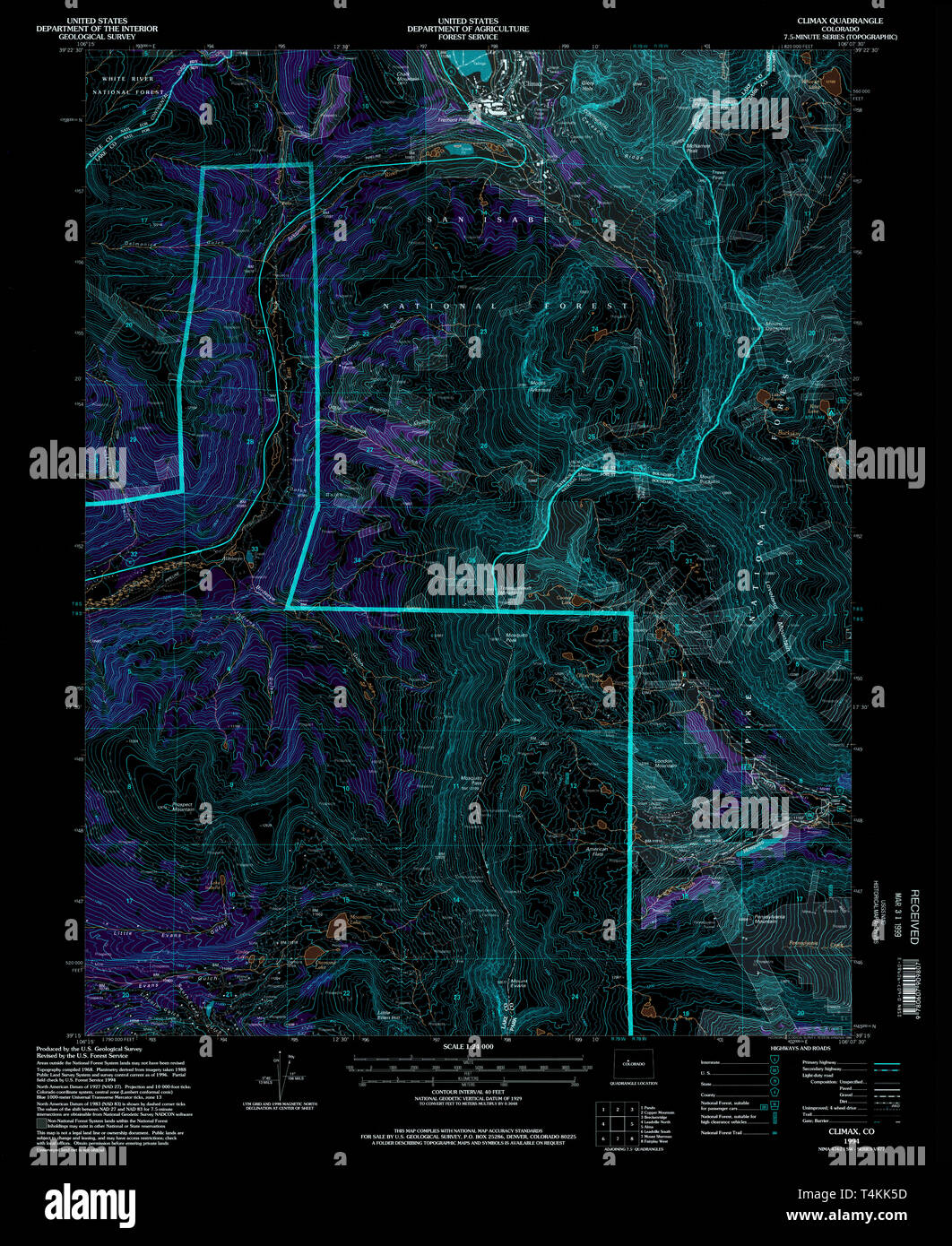 Map of climax hi-res stock photography and images - Alamy