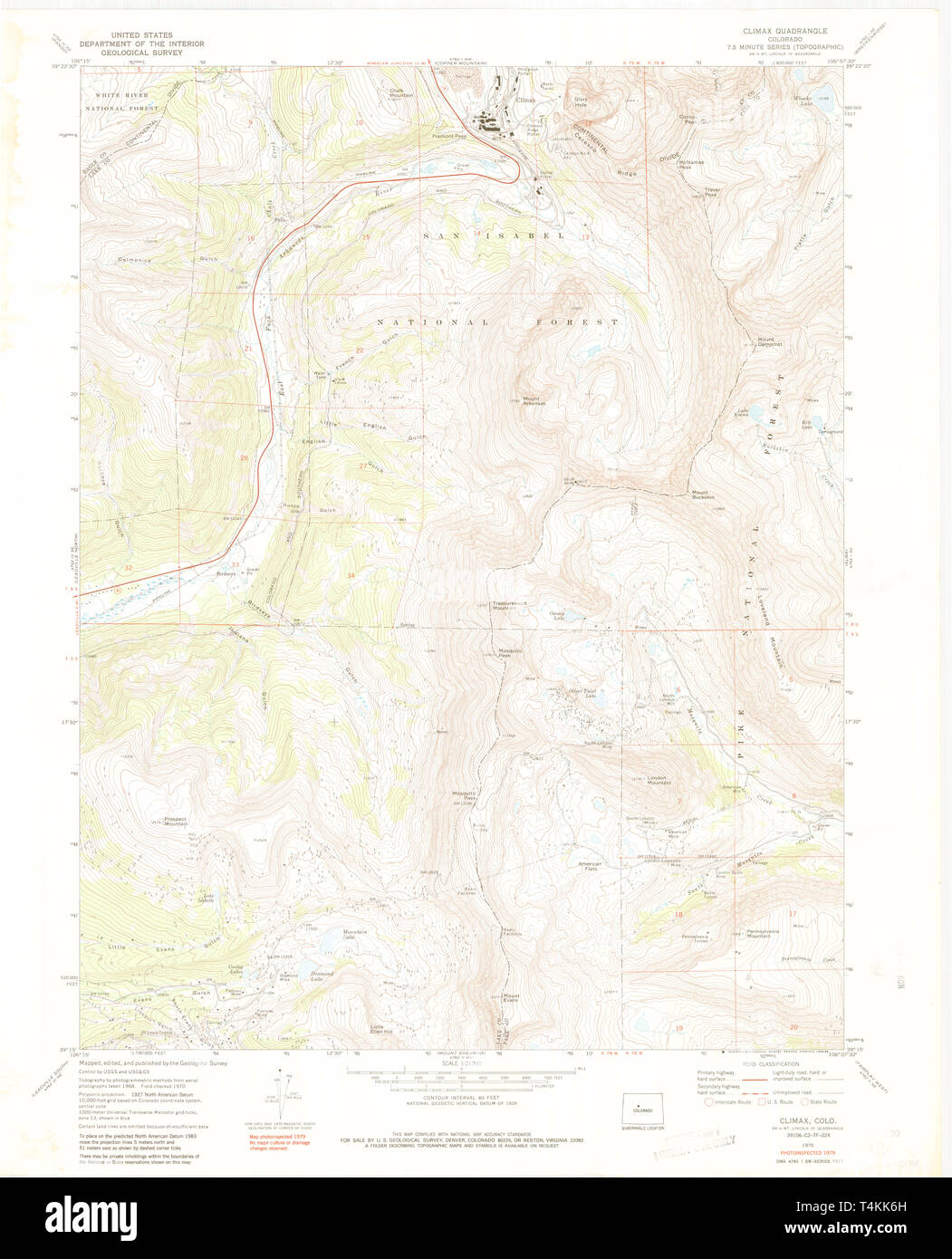 Map of climax hi-res stock photography and images - Alamy