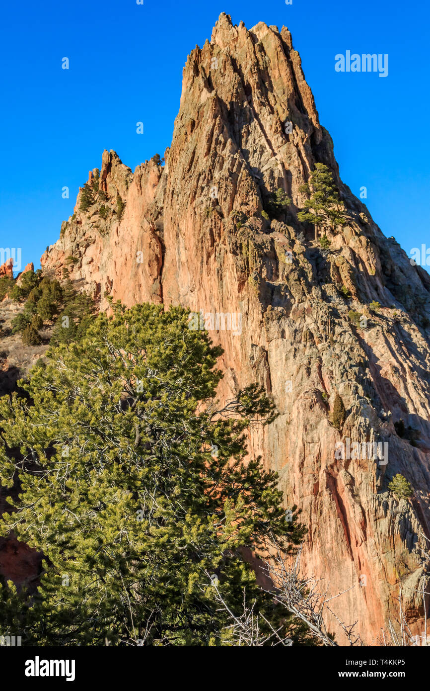 Cathedral Rock, Garden of the Gods in Colorado Springs, Colorado Stock ...