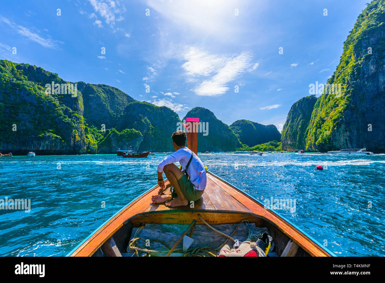 Maya bay at Phi Phi Leh island, Thailand Stock Photo - Alamy