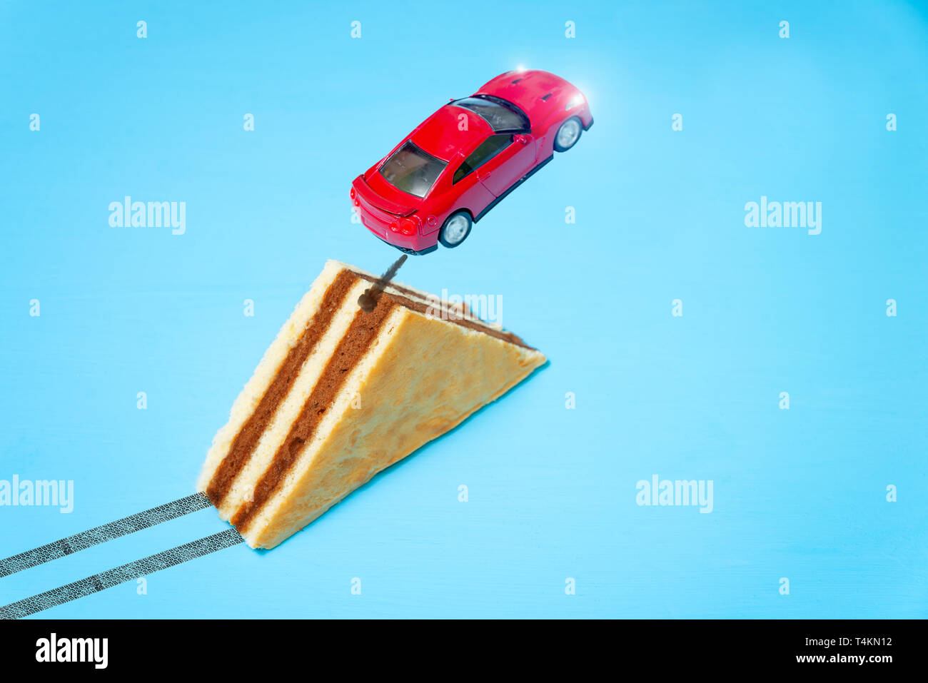 Cartoon blue car transport model hi-res stock photography and images ...