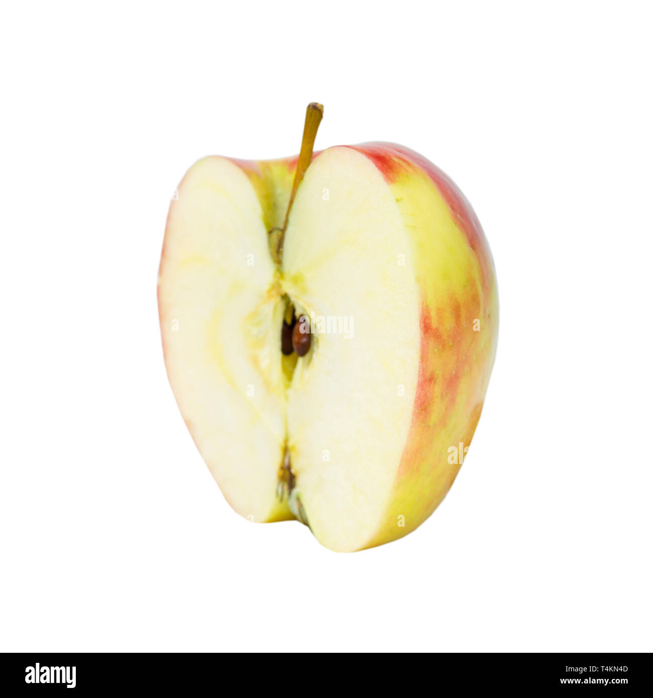half of apple isolated on white Stock Photo - Alamy