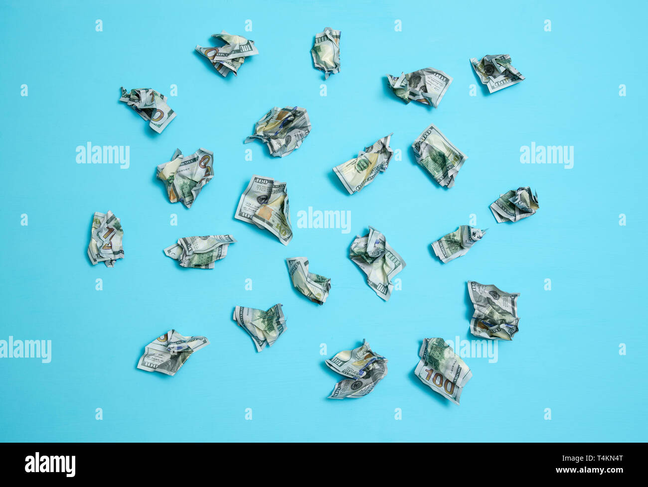 the crumpled dollars Stock Photo - Alamy