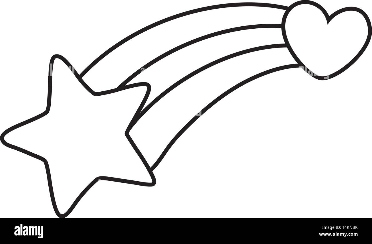 Shooting Star Clipart Black And White