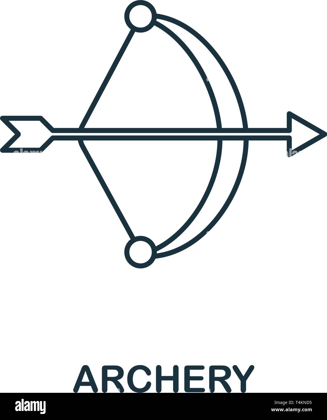 Archery outline icon. Premium style design from honeymoon icons ...