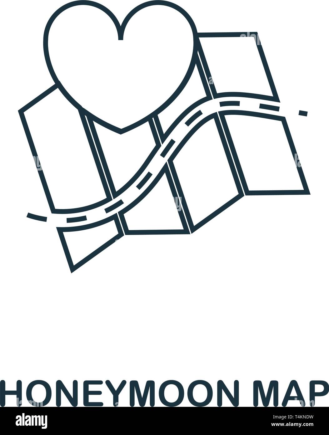 Honeymoon Map outline icon. Premium style design from honeymoon icons ...