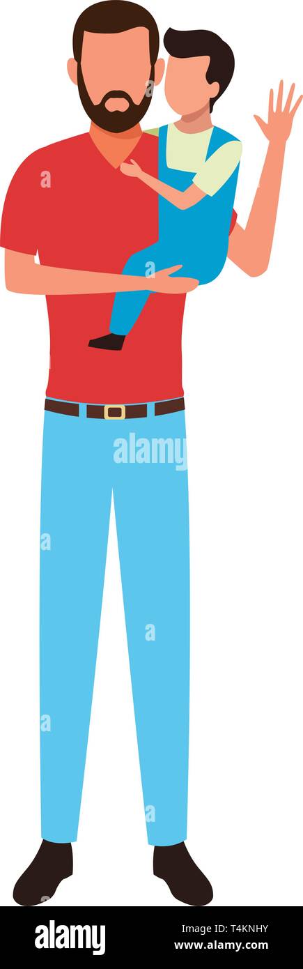 man carring child Stock Vector Image & Art - Alamy