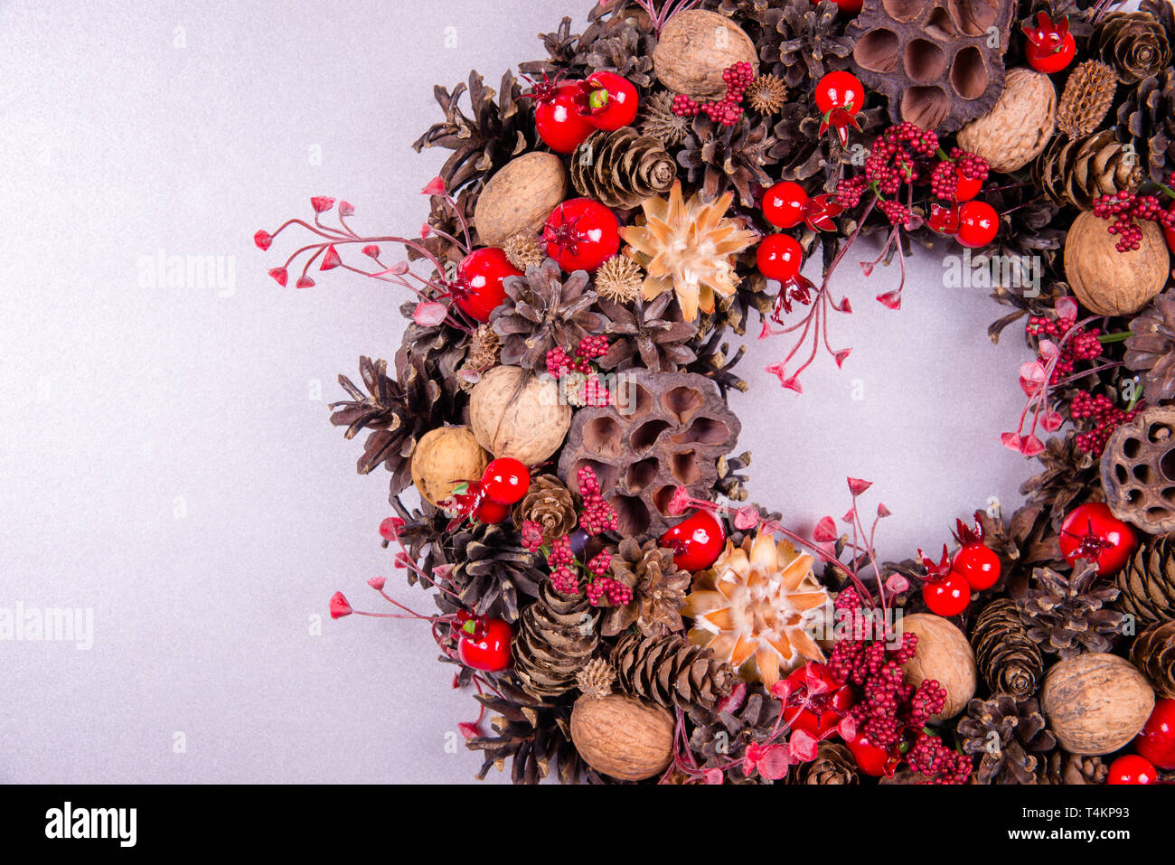 beautiful Christmas wreath Stock Photo - Alamy