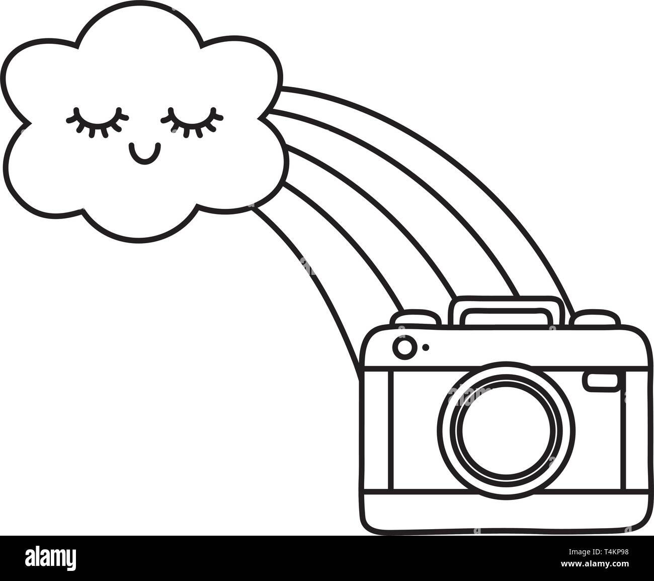 Photo camera icon rainbow lens hi-res stock photography and images - Alamy