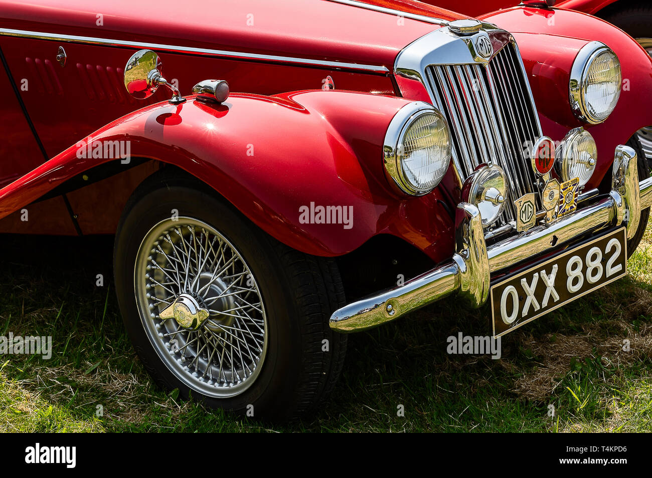 A 1954 MG TF on display at a car show Stock Photo - Alamy