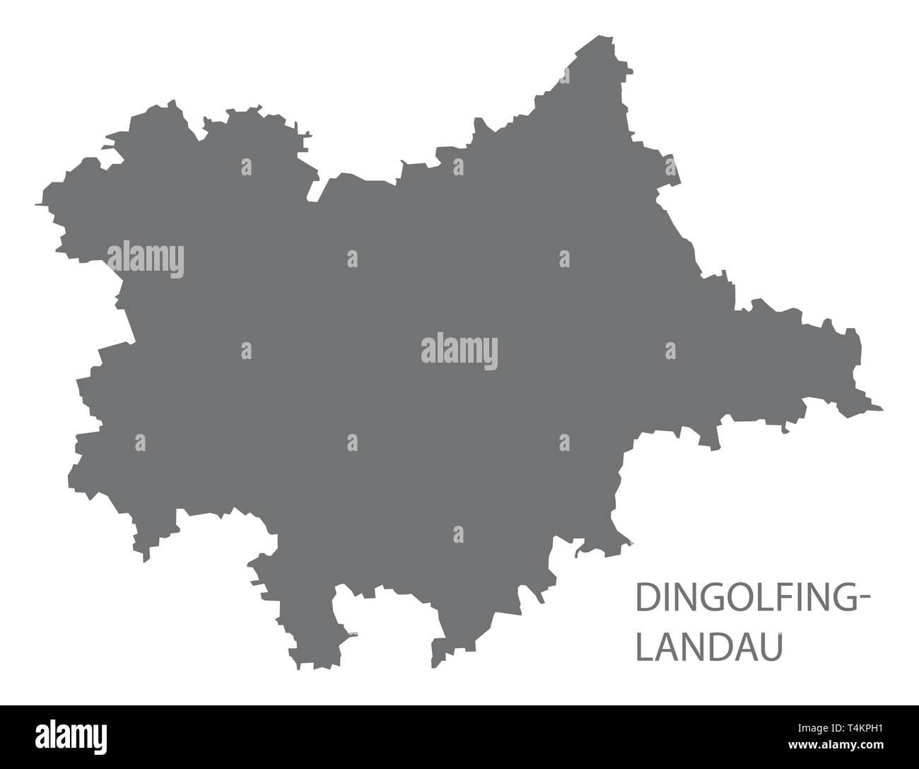 Dingolfing-Landau grey county map of Bavaria Germany Stock Vector Image & Art - Alamy