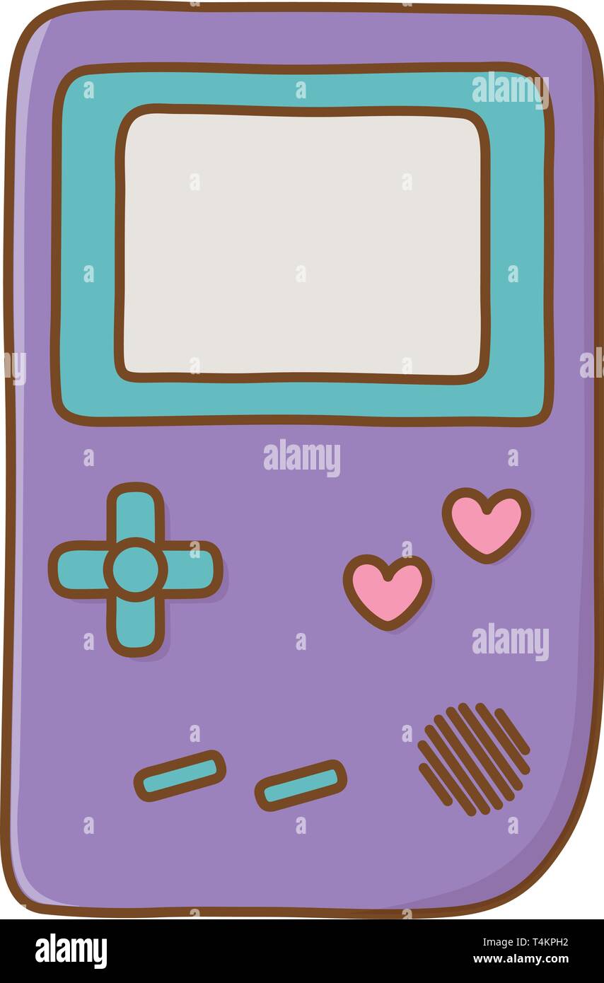 game boy icon cartoon vector illustration graphic design Stock Vector ...