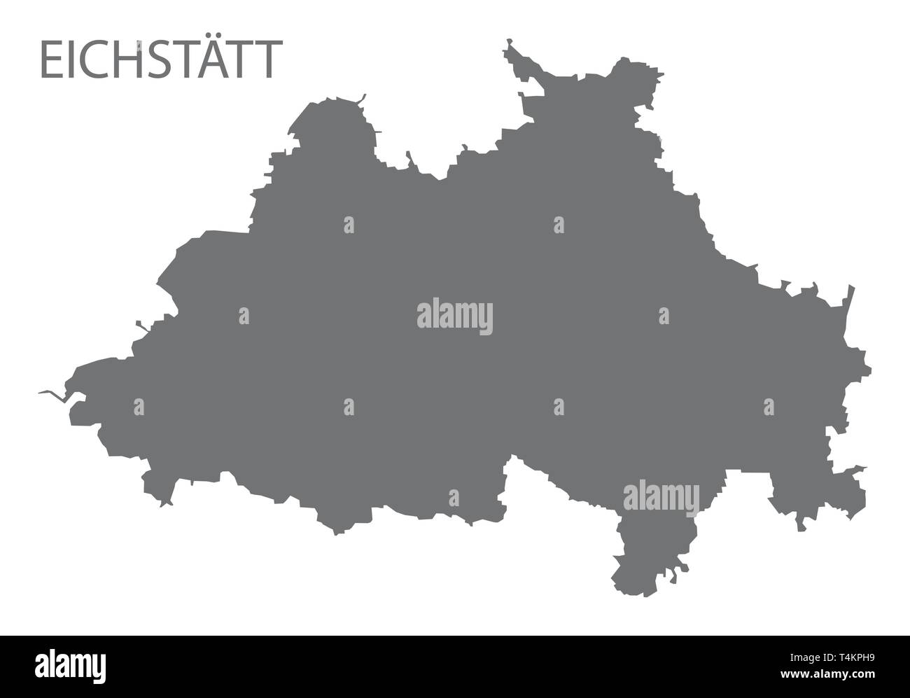 Eichstaett grey county map of Bavaria Germany Stock Vector Image & Art - Alamy