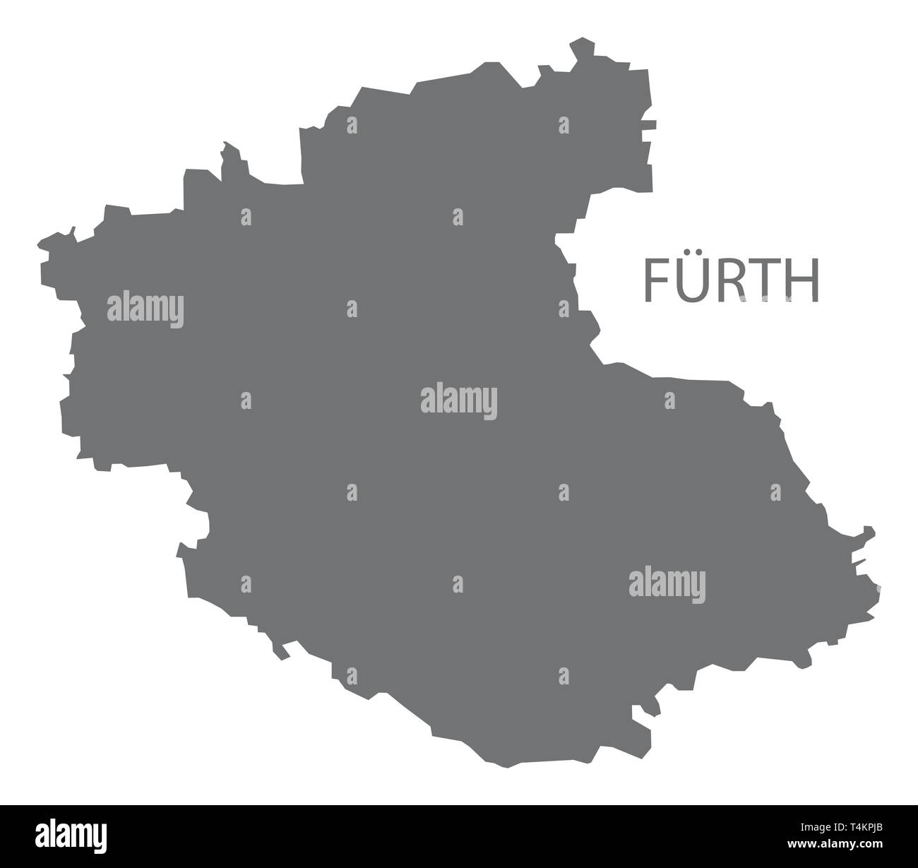 Fuerth grey county map of Bavaria Germany Stock Vector Image & Art - Alamy