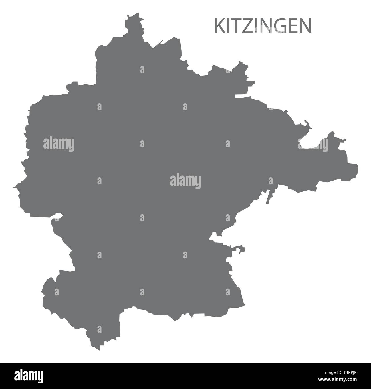 Kitzingen grey county map of Bavaria Germany Stock Vector Image & Art - Alamy