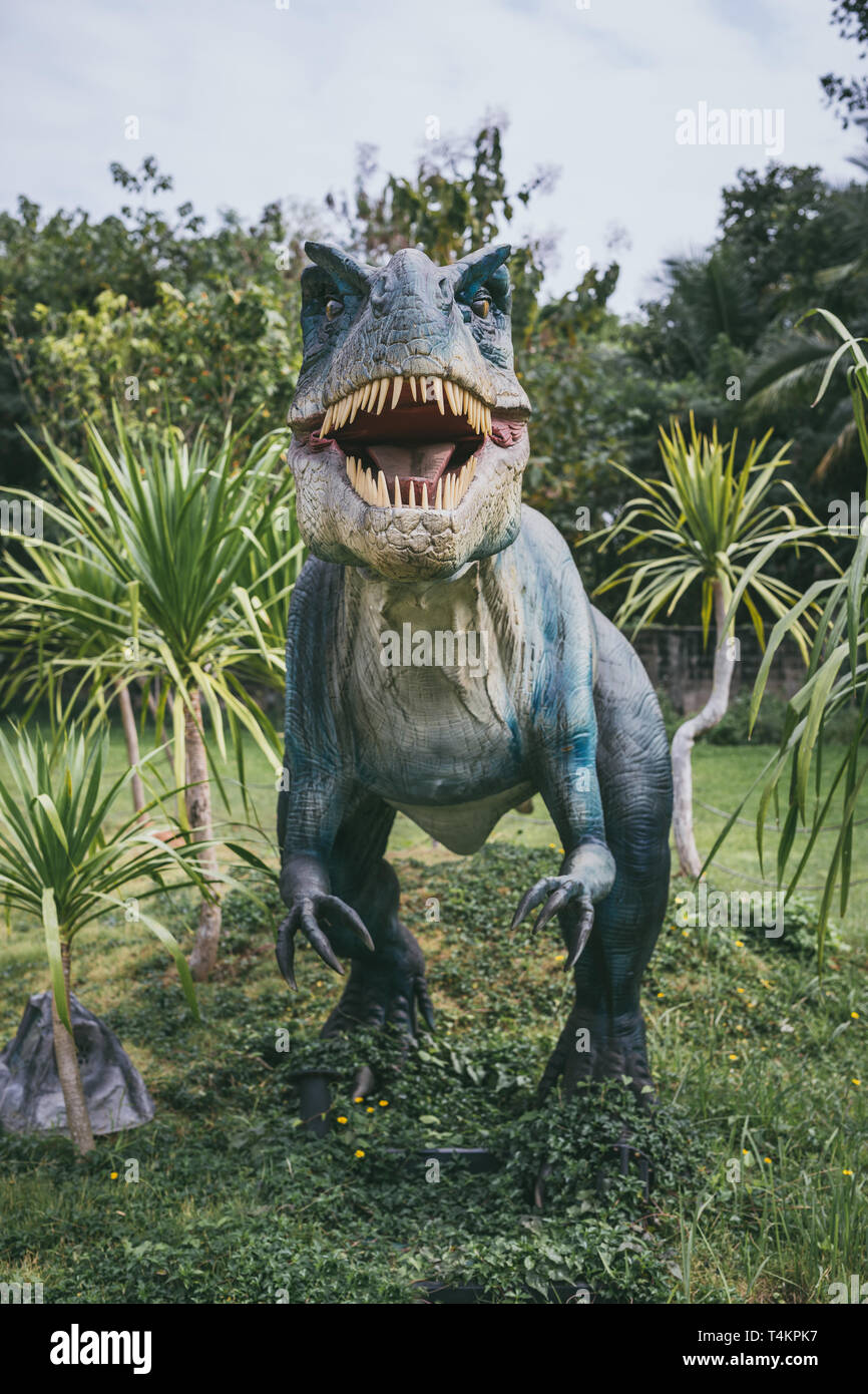 Tyrannosaurus - prehistoric era dinosaur. Adventure park Stock Photo ...