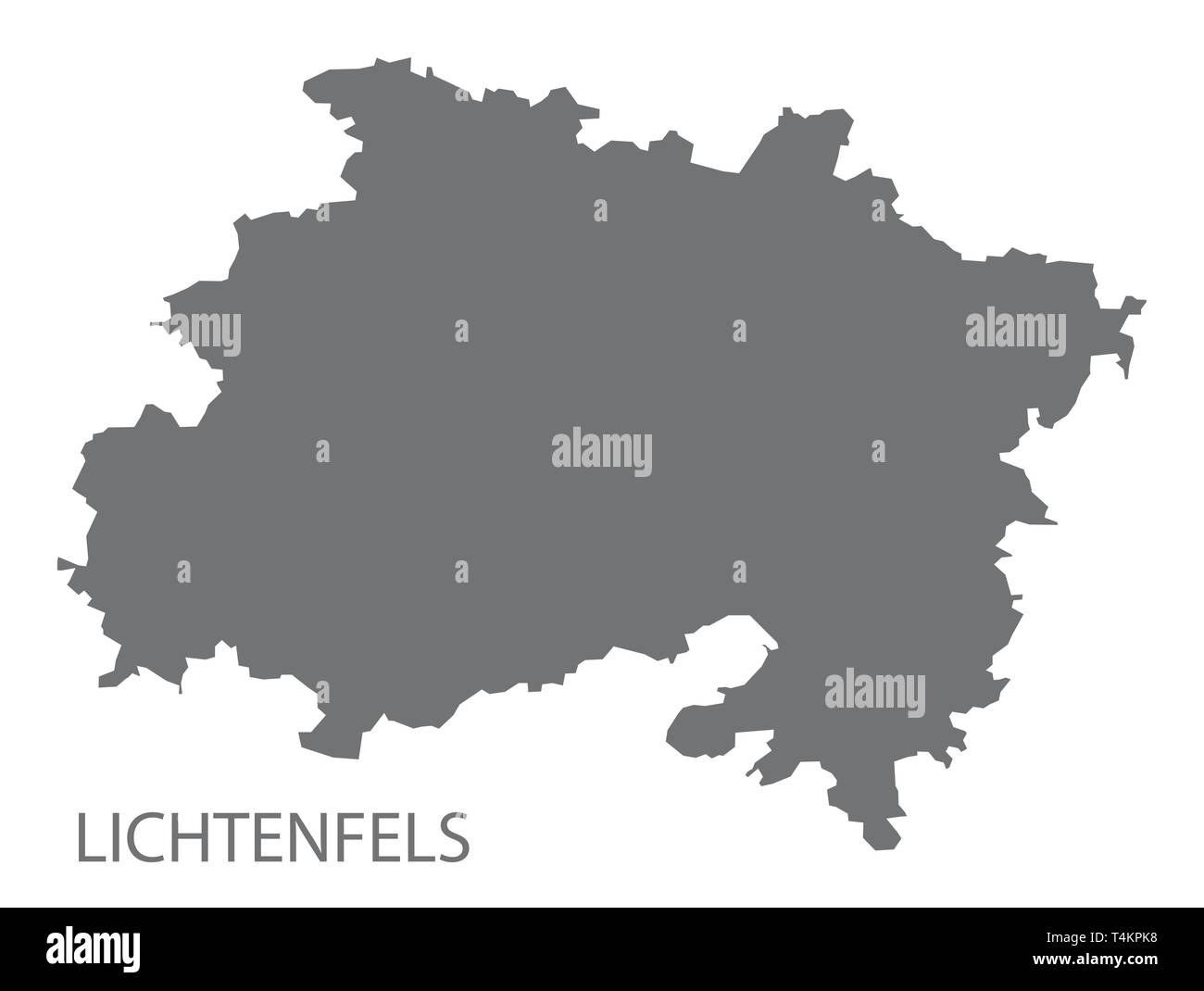 Lichtenfels grey county map of Bavaria Germany Stock Vector Image & Art - Alamy