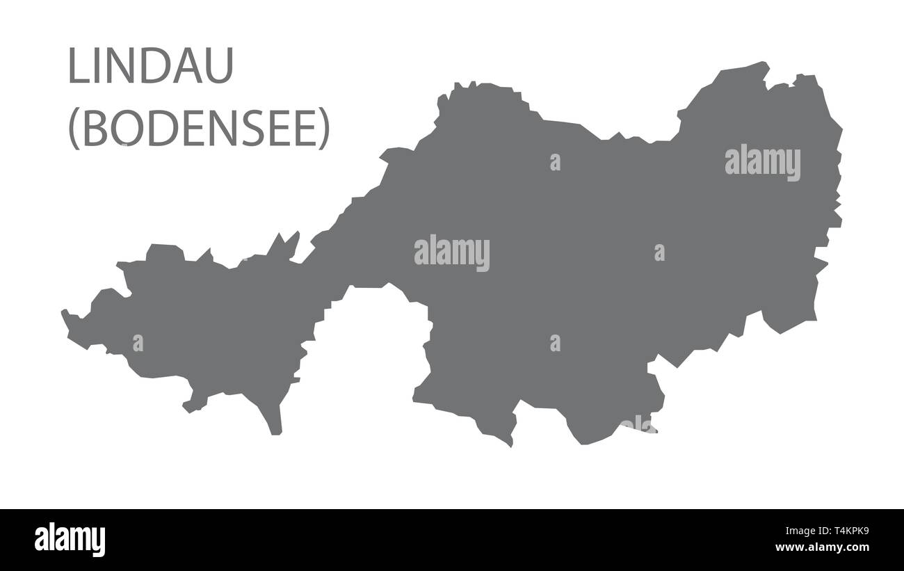 Lindau Bodensee grey county map of Bavaria Germany Stock Vector Image & Art - Alamy