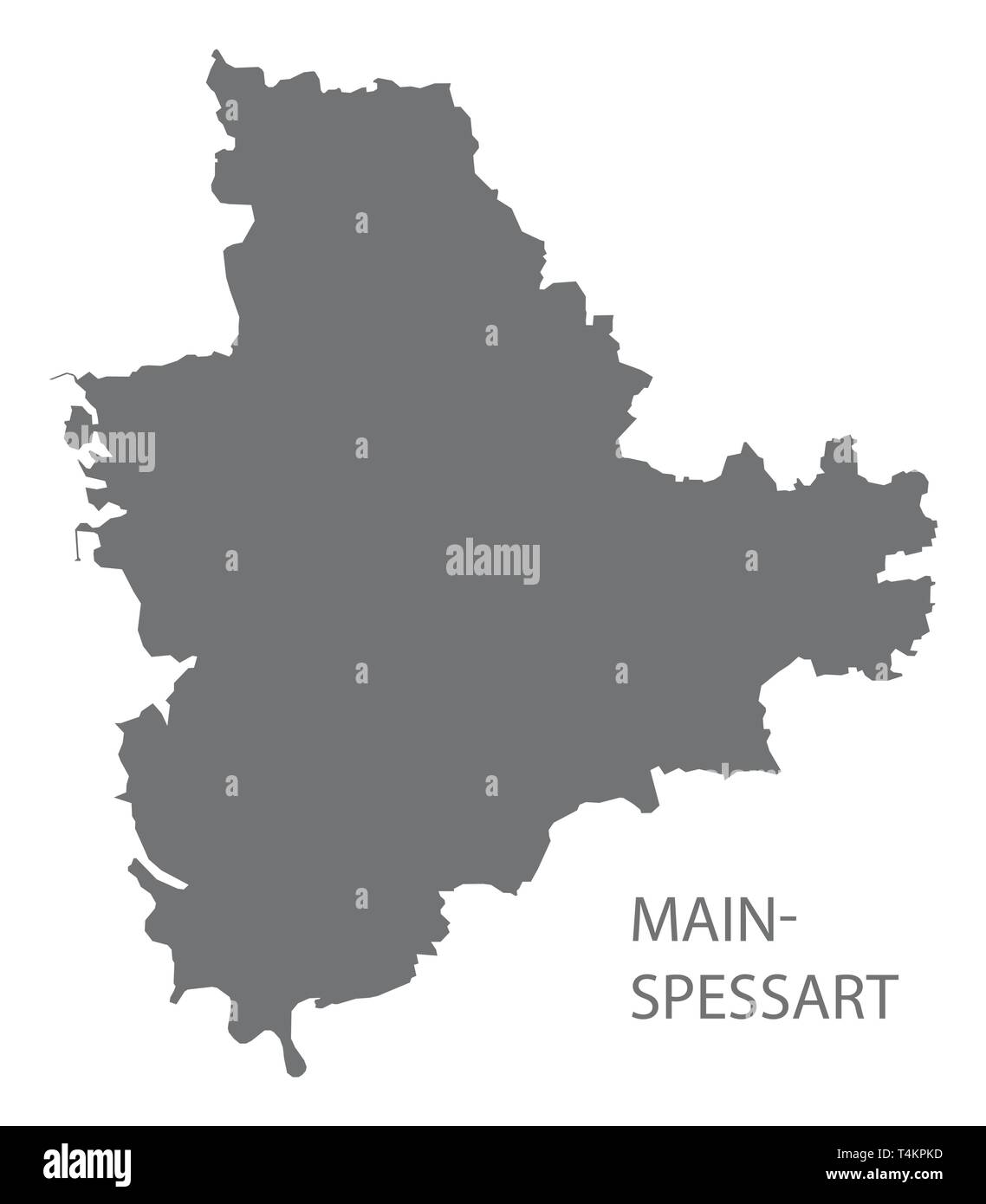 Main-Spessart grey county map of Bavaria Germany Stock Vector Image & Art - Alamy