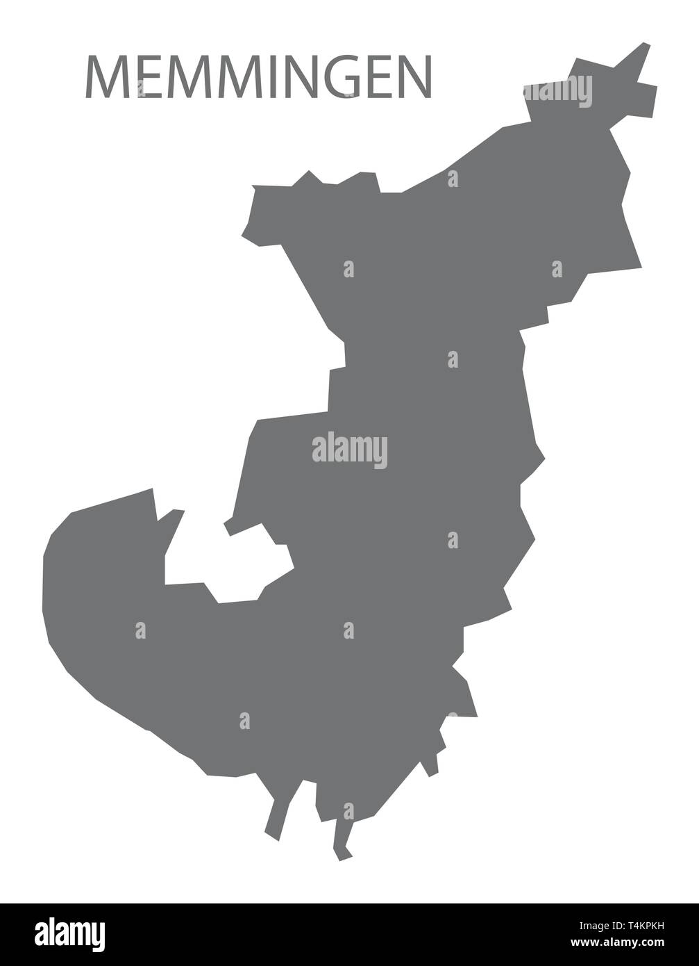 Memmingen grey county map of Bavaria Germany Stock Vector Image & Art - Alamy