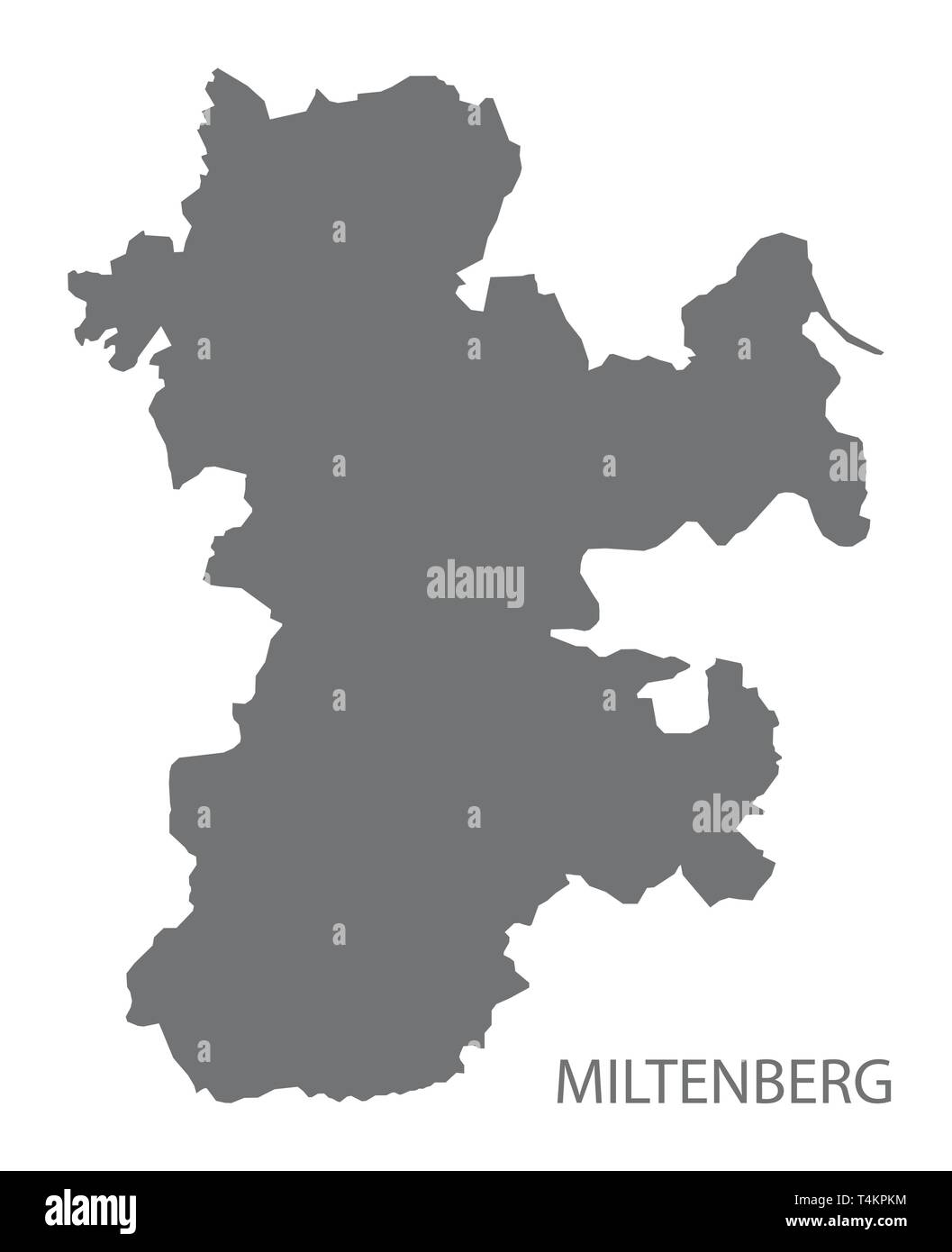 Miltenberg grey county map of Bavaria Germany Stock Vector Image & Art - Alamy