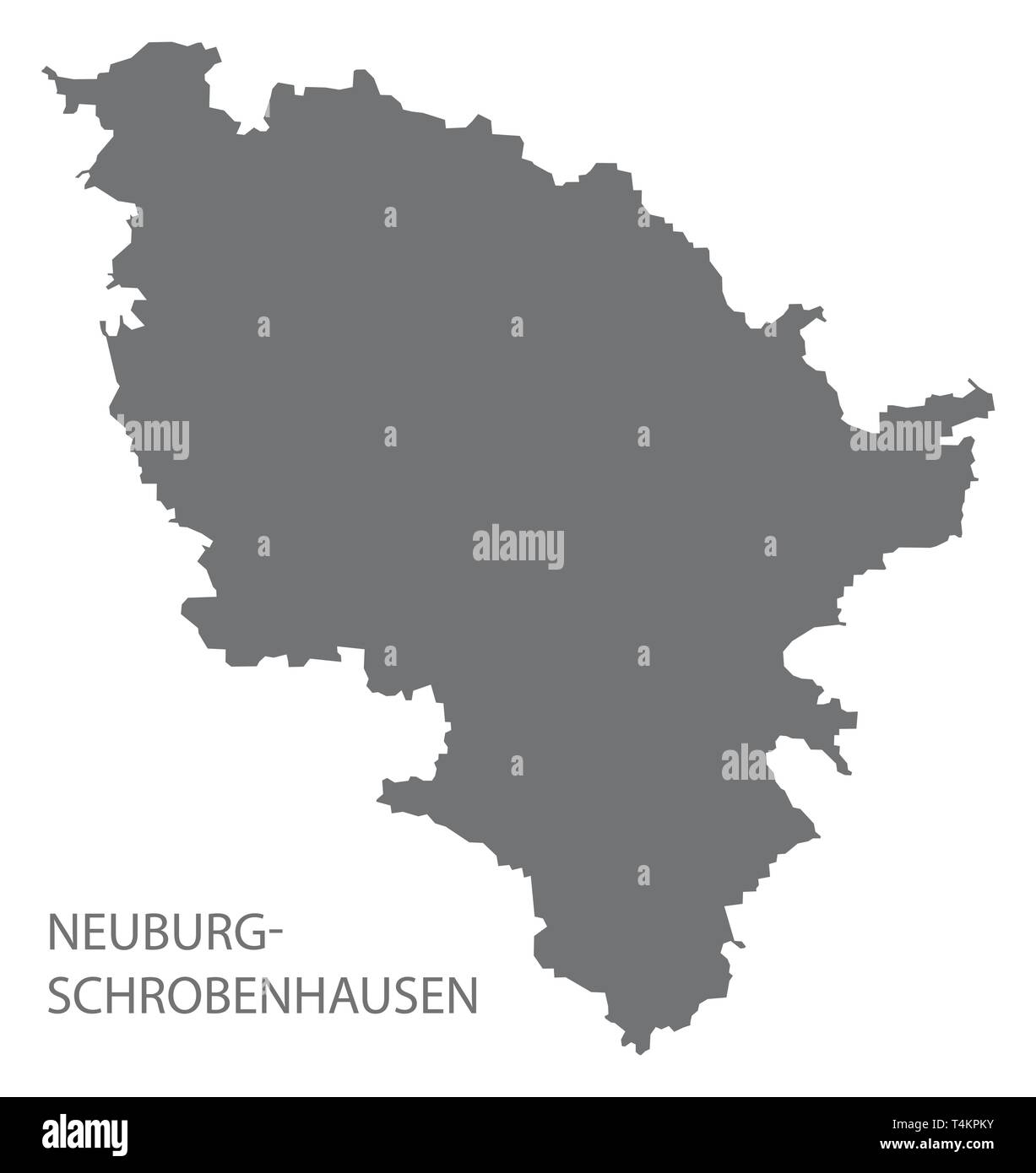 Neuburg-Schrobenhausen grey county map of Bavaria Germany Stock Vector Image & Art - Alamy