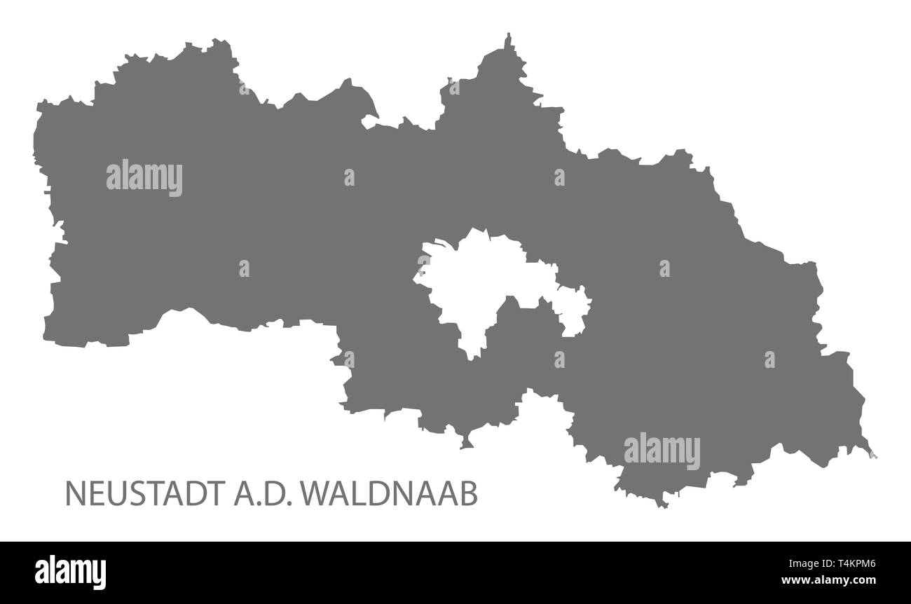 Neustadt an der Waldnaab grey county map of Bavaria Germany Stock Vector Image & Art - Alamy