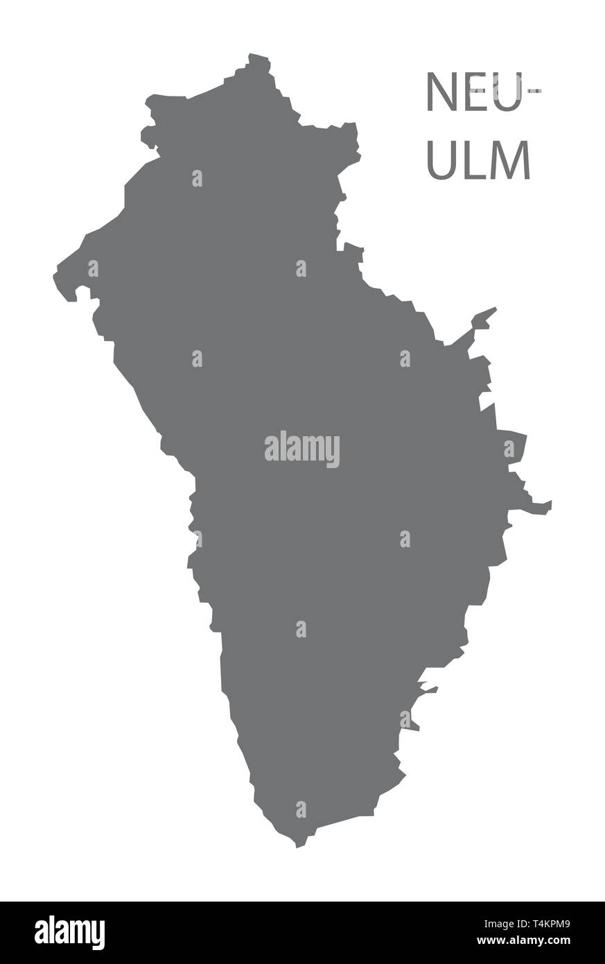 Neu-Ulm grey county map of Bavaria Germany Stock Vector Image & Art - Alamy