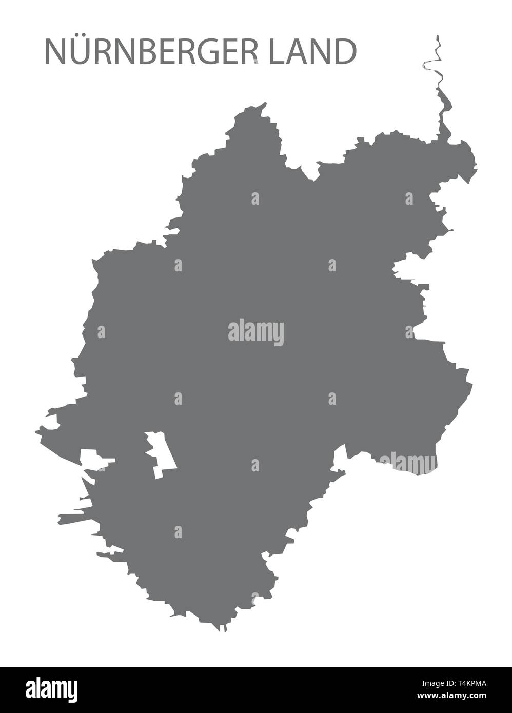 Nuernberger Land grey county map of Bavaria Germany Stock Vector Image & Art - Alamy