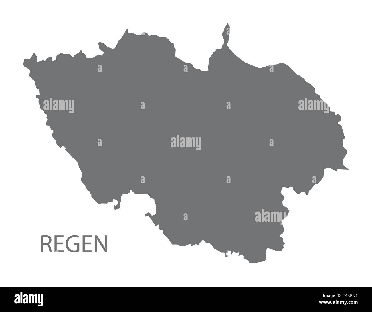 Regen grey county map of Bavaria Germany Stock Vector Image & Art - Alamy