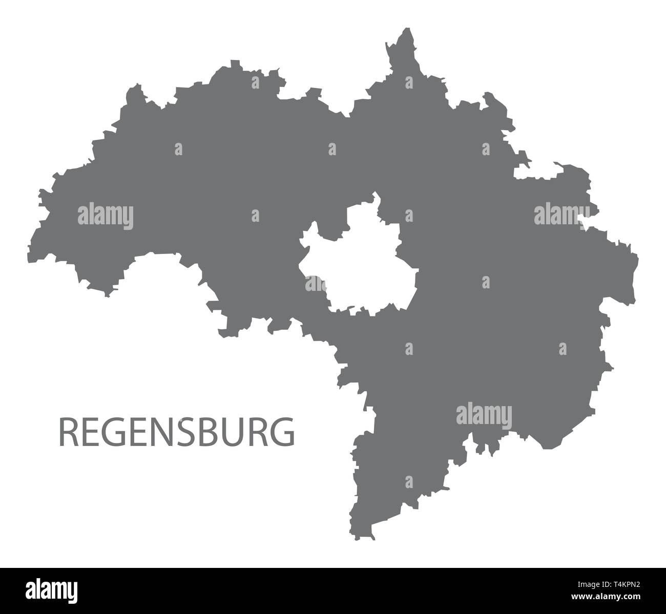 Regensburg grey county map of Bavaria Germany Stock Vector Image & Art - Alamy