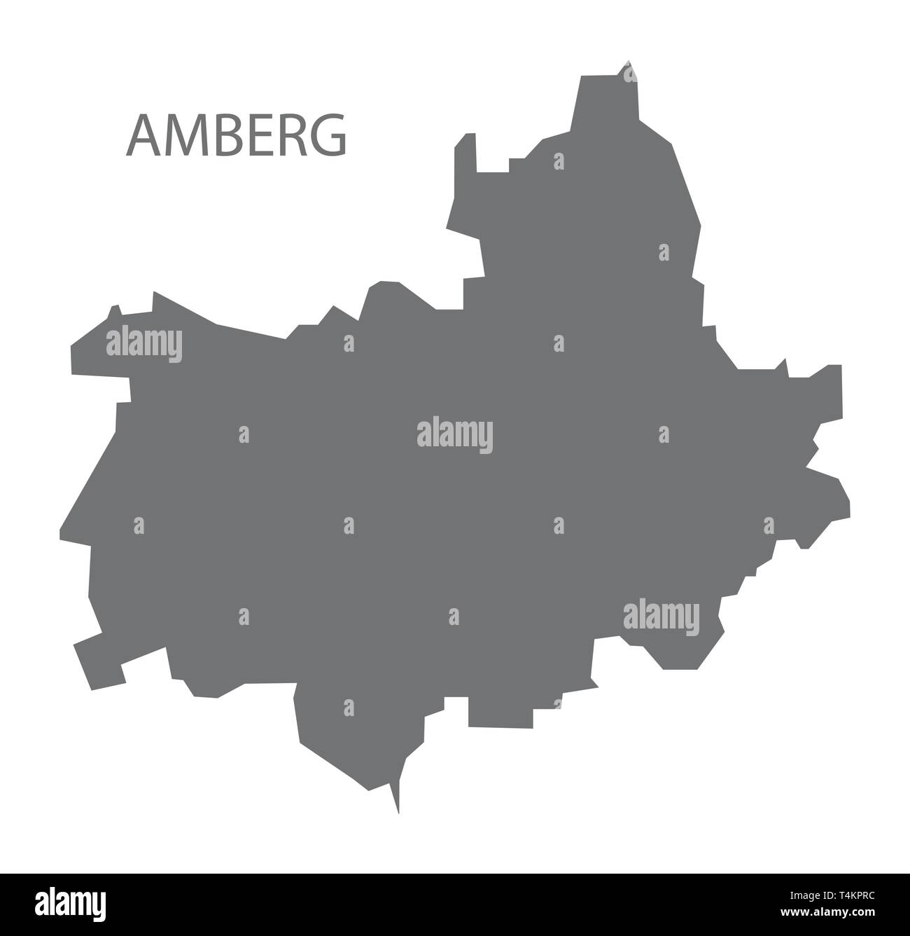 Amberg grey county map of Bavaria Germany Stock Vector Image & Art - Alamy