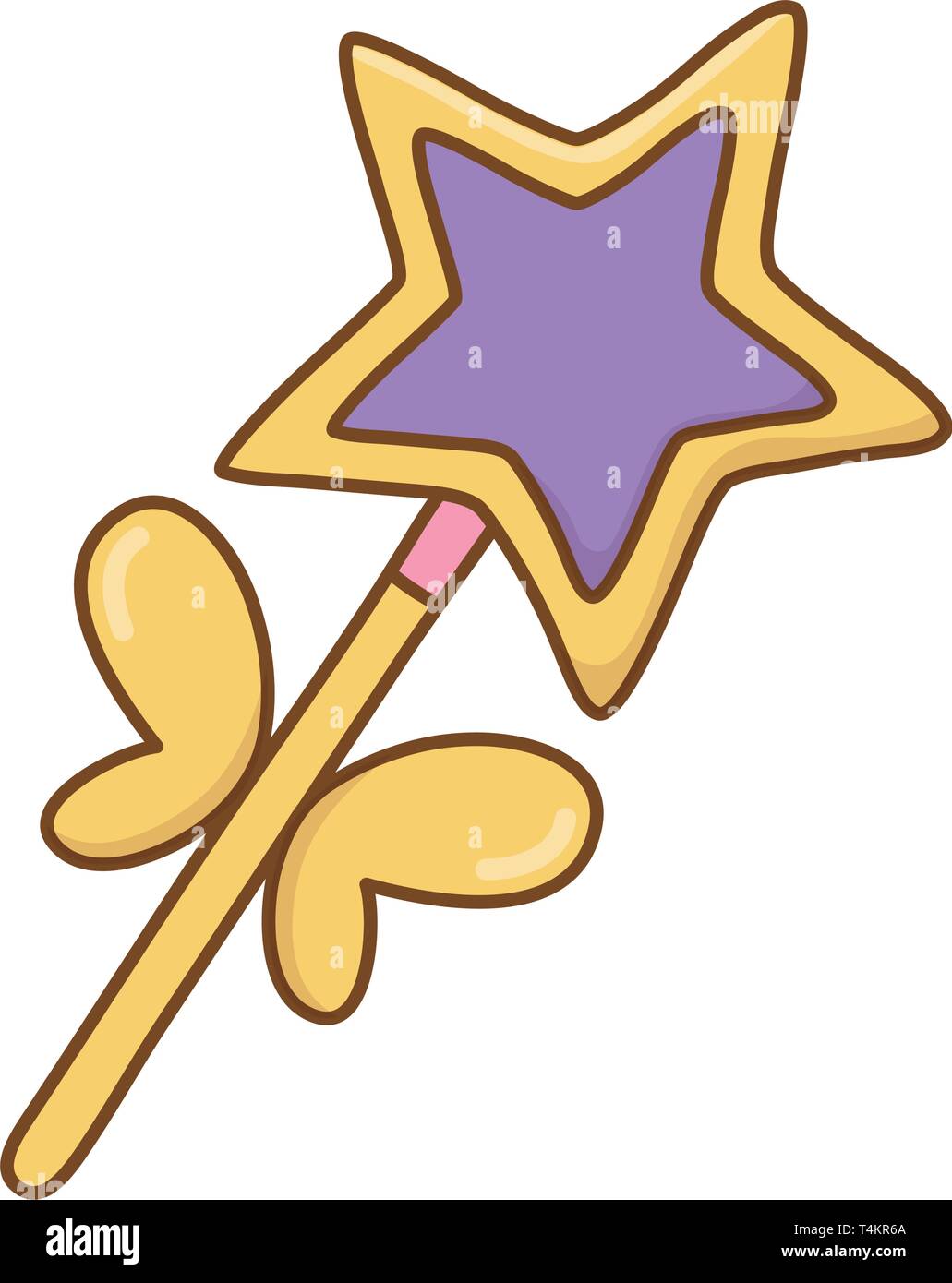 wand with star and wings icon cartoon vector illustration graphic ...