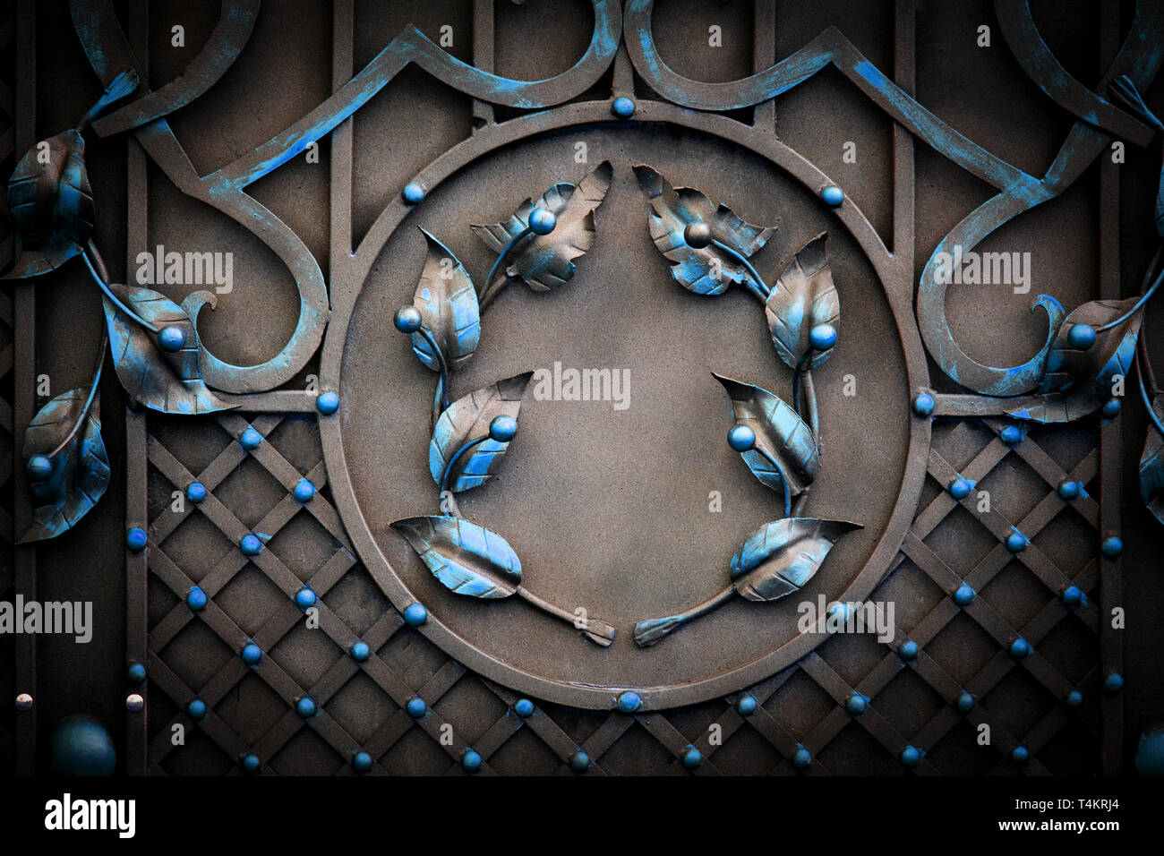 Floral decorative pattern, of forged made from metal Stock Photo - Alamy