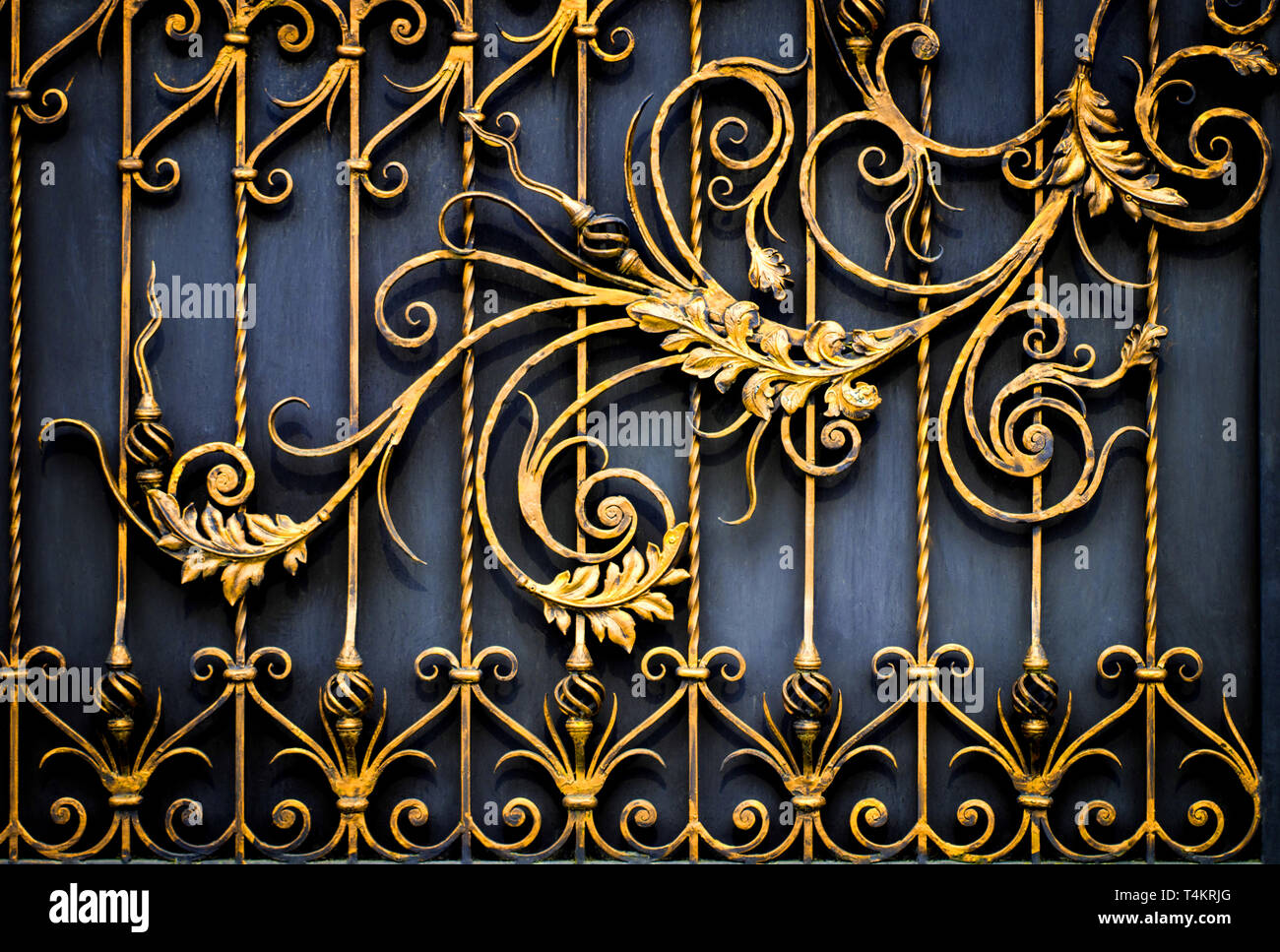 Floral decorative pattern, of forged made from metal Stock Photo - Alamy