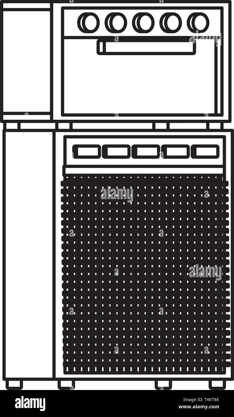 amplifier equipment icon black and white Stock Vector Image & Art - Alamy