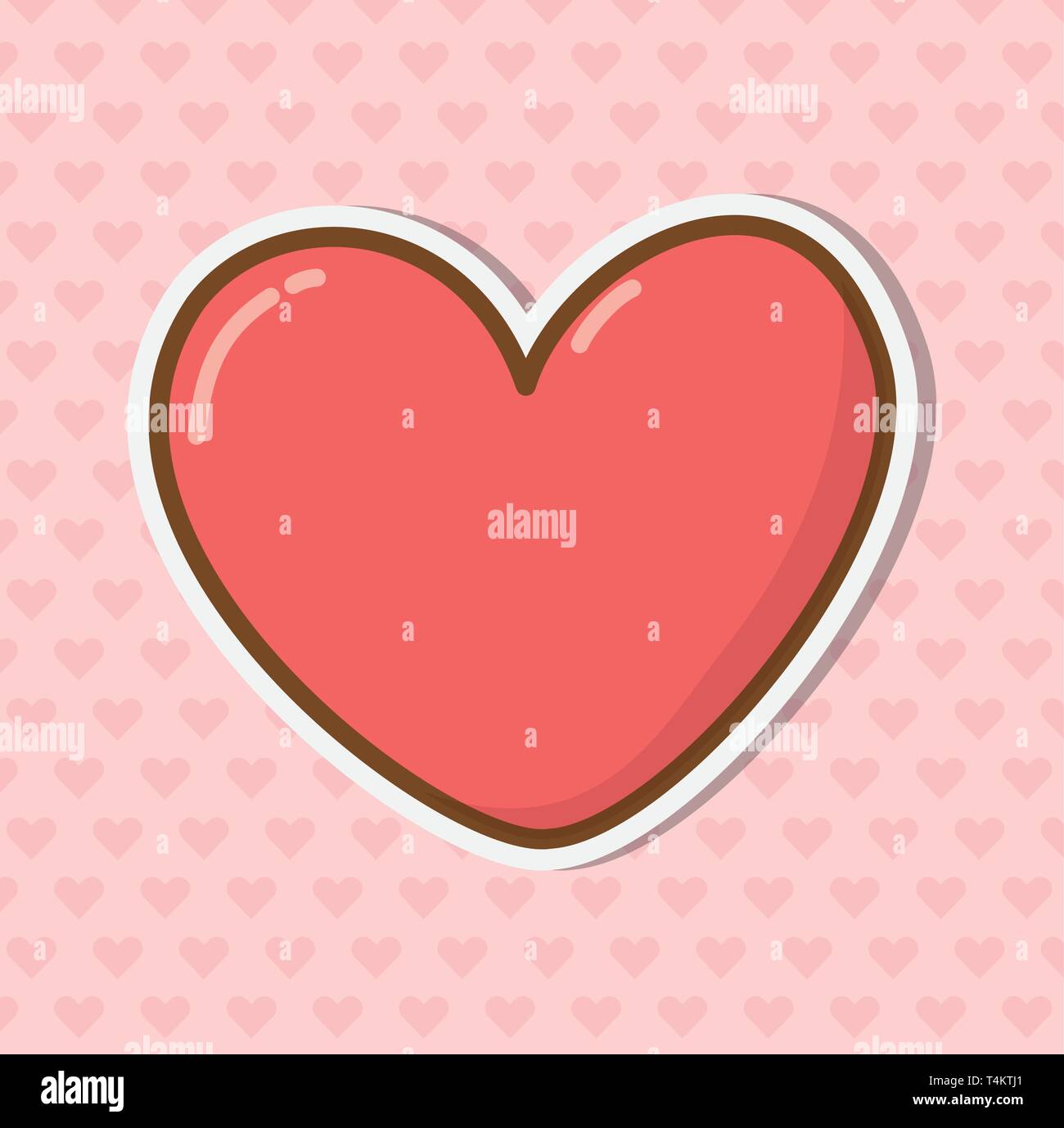 heart icon colorful background cartoon isolated vector illustration ...