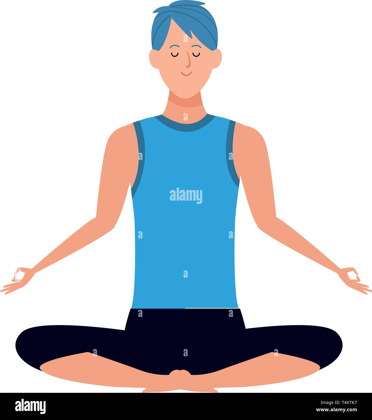 man yoga pose Stock Vector Image & Art - Alamy
