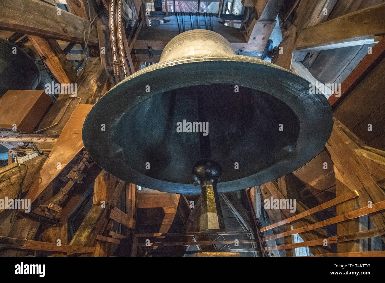 Bourdon Emmanuel, the largest bell of Notre-Dame de Paris, is housed in ...