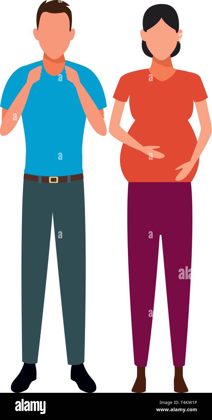 couple pregnant avatar cartoon character Stock Vector Image & Art - Alamy