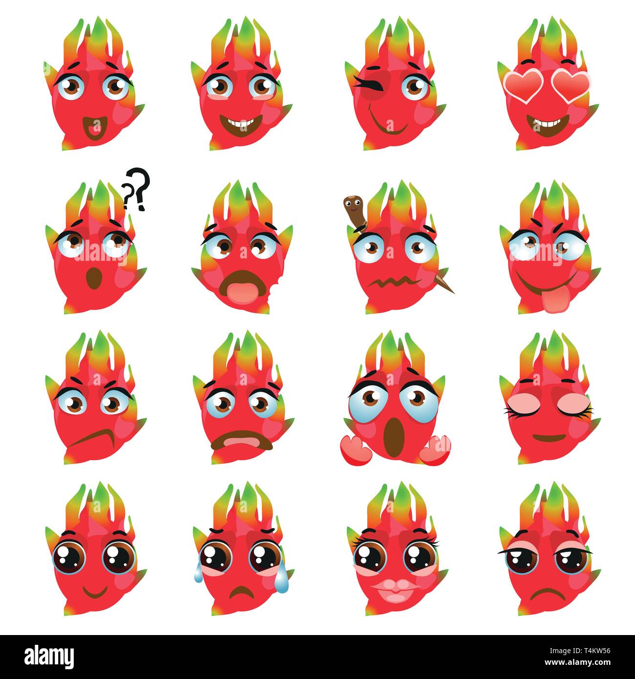 Cute pitaya Stock Vector Images - Alamy