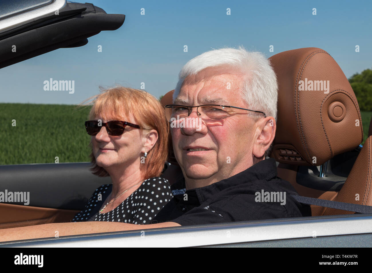 Retired couple sports car hi-res stock photography and images - Alamy