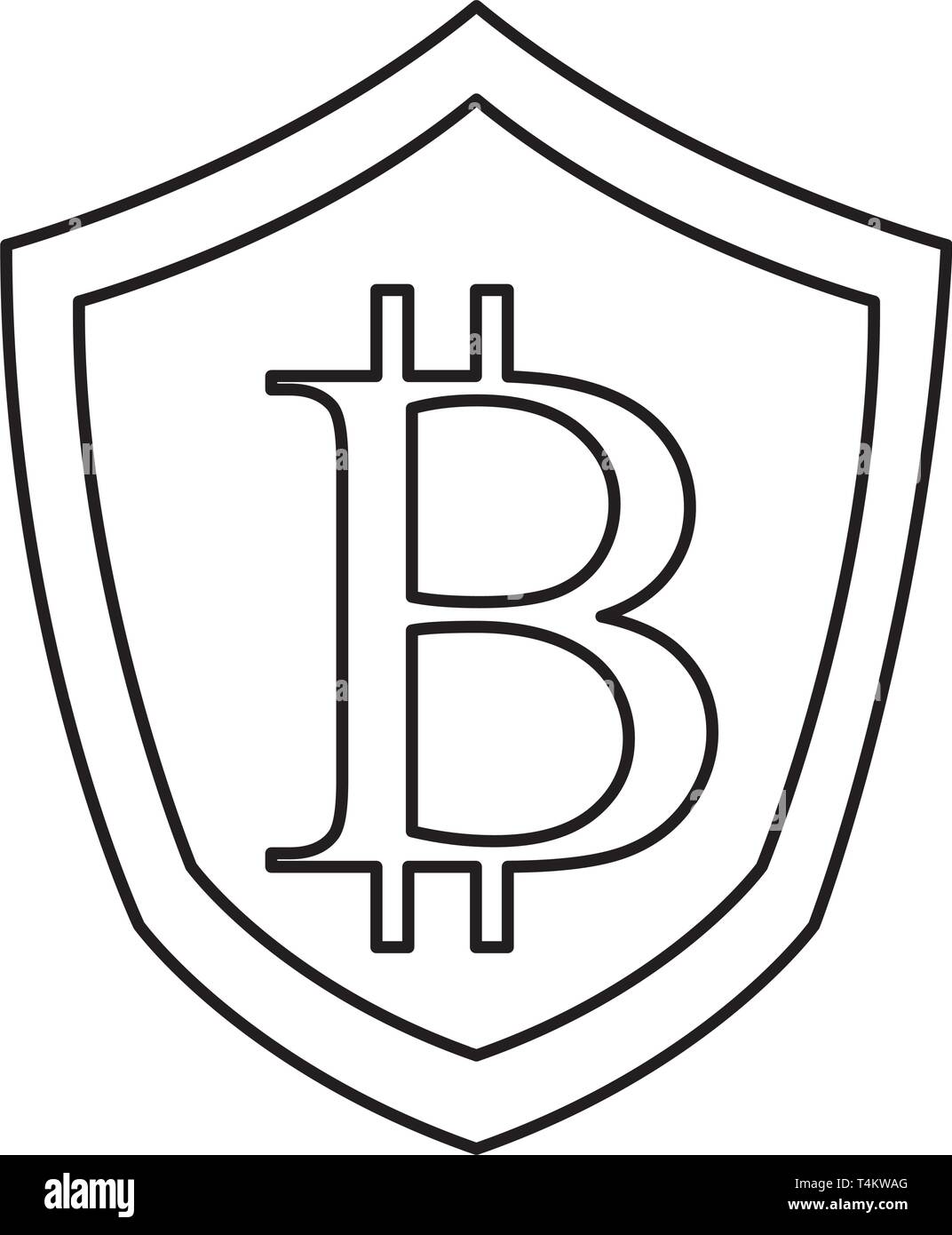 Bitcoin crypto currency golden coins Black and White Stock Photos ...