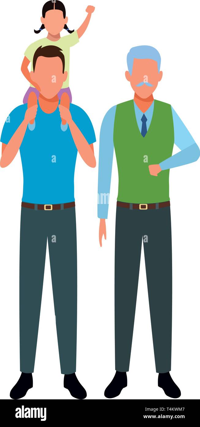 men with child avatar cartoon character Stock Vector Image & Art - Alamy