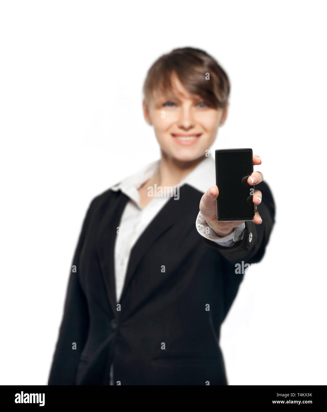 business woman isolated on white background Stock Photo - Alamy