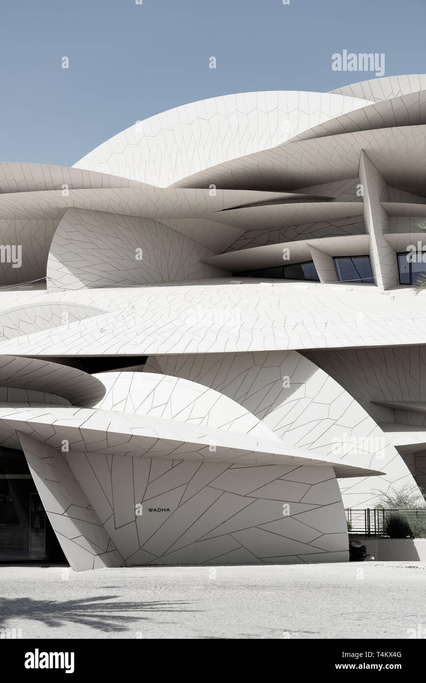 View of new National Museum of Qatar in Doha , Qatar. Architect Jean ...