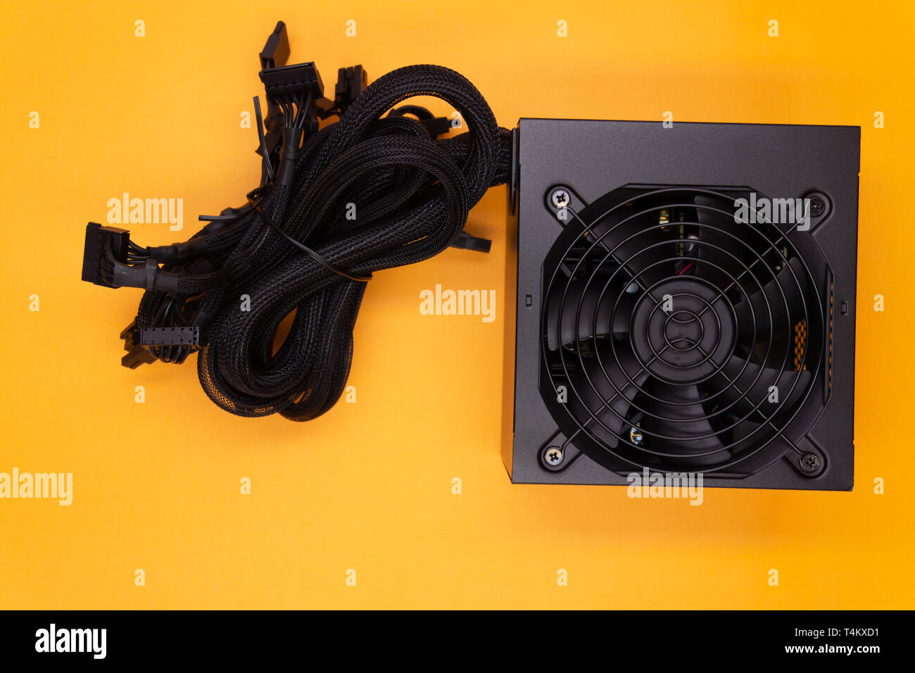 the power supply for the computer isolated on white background Stock ...