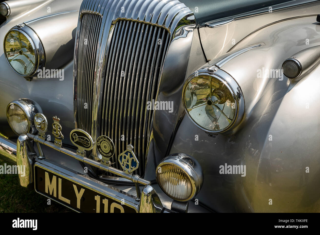 A 1952 Daimler DB18 Consort on display at a car show Stock Photo - Alamy