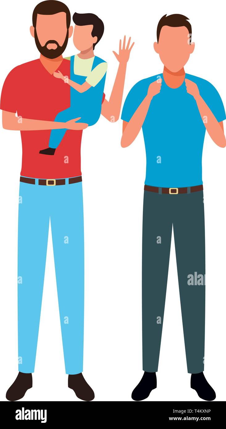 men with child avatar cartoon character Stock Vector Image & Art - Alamy