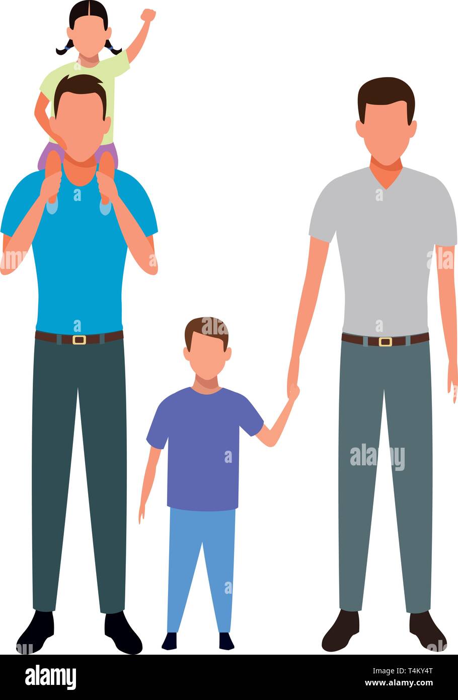 men with child avatar cartoon character Stock Vector Image & Art - Alamy